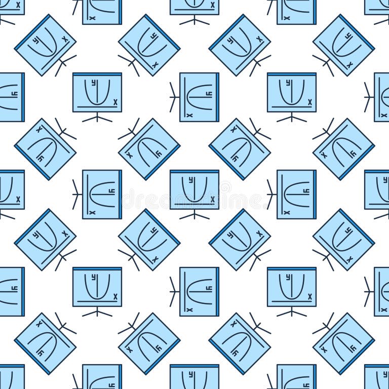 Mathematics Graph Vector Concept Blue Seamless Pattern Stock ...