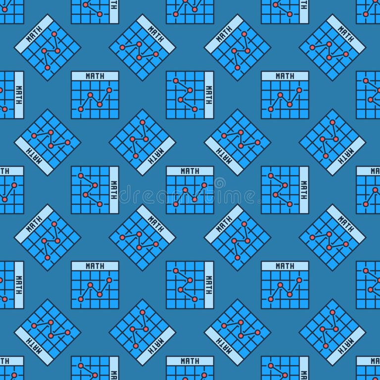 Mathematics Graph Vector Concept Blue Seamless Pattern Stock Illustration - Illustration of ...