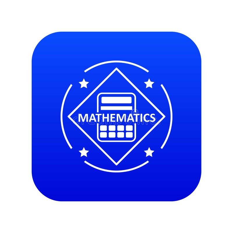 A Blue Mathematics Book With Rulers In A Green Circle, Isolated On ...