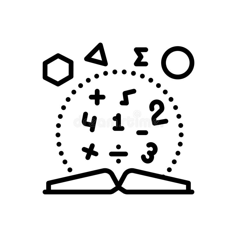 Black Line Icon for Mathematics, Education and Study Stock Vector ...