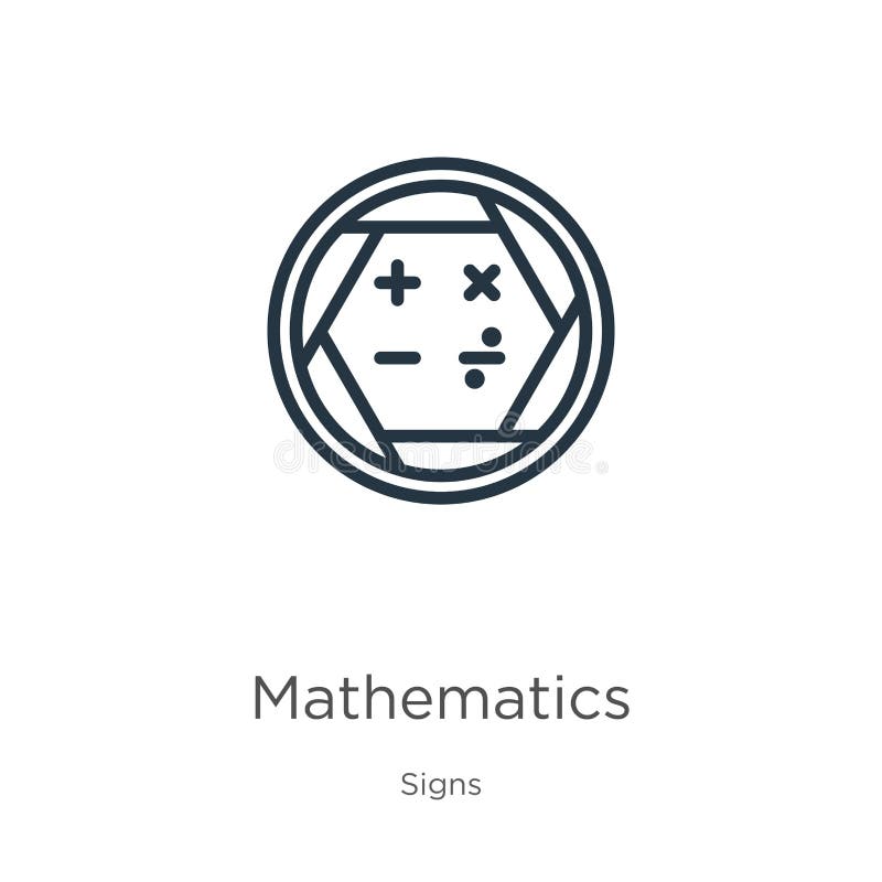 Mathematics Icon Vector. Trendy Flat Mathematics Icon from Signs ...
