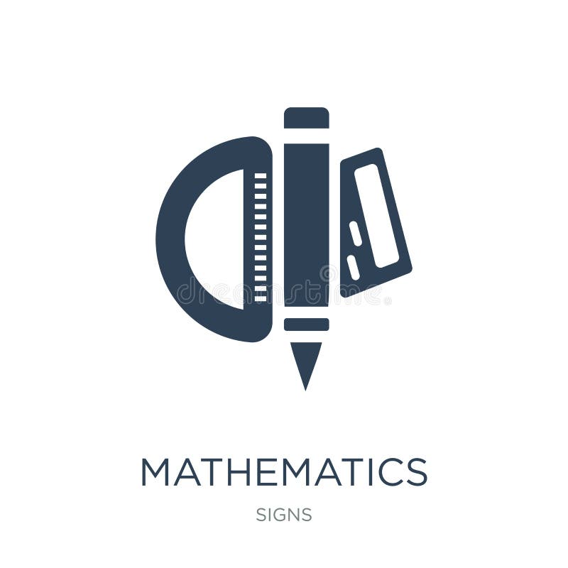 Mathematics Icon in Trendy Design Style. Mathematics Icon Isolated on ...