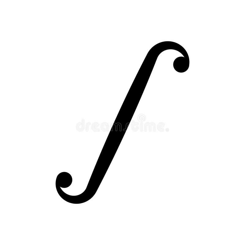 Mathematics Integral Icon stock illustration. Illustration of ...