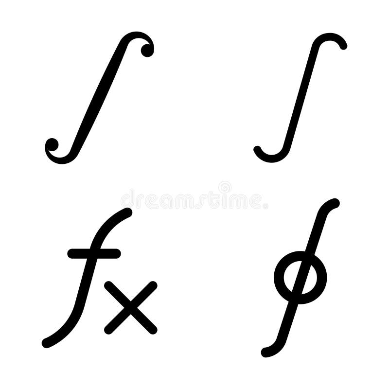 Mathematics Integral Icon stock illustration. Illustration of isolated ...