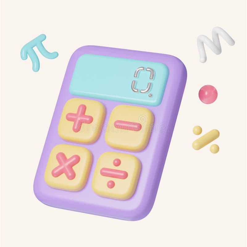 Mathematics Learning and Calculation Practice Education 3d Icons, Back ...