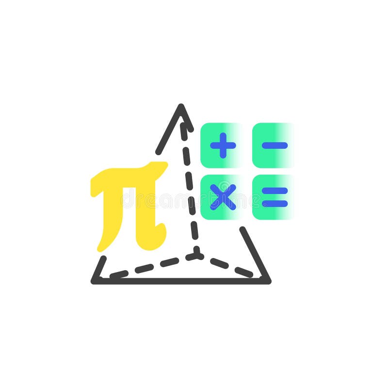 Mathematics Lesson Line Icon Stock Vector - Illustration of mathematics ...