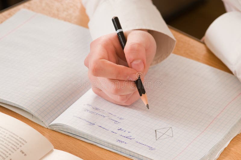Mathematics Lesson at School. Stock Photo - Image of education, write ...