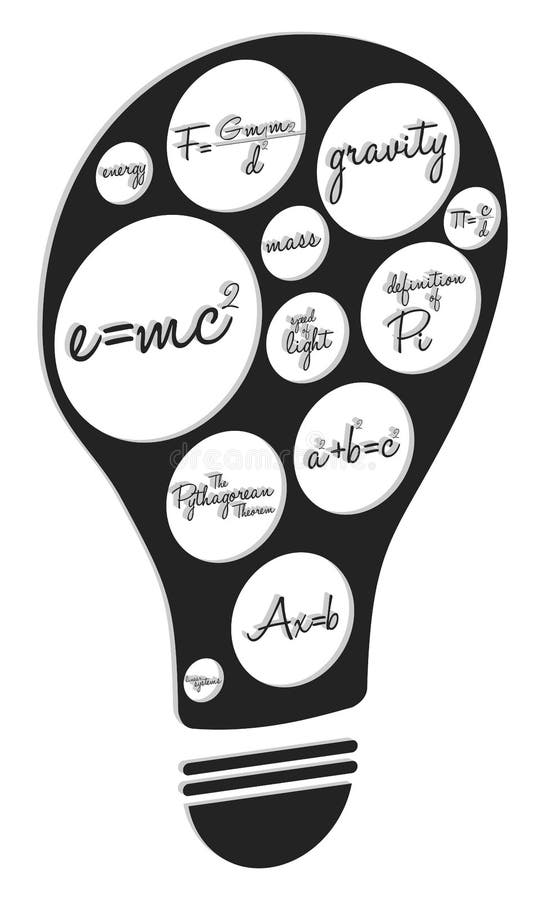 Mathematics Light Bulb Concept Stock Vector - Illustration of class ...
