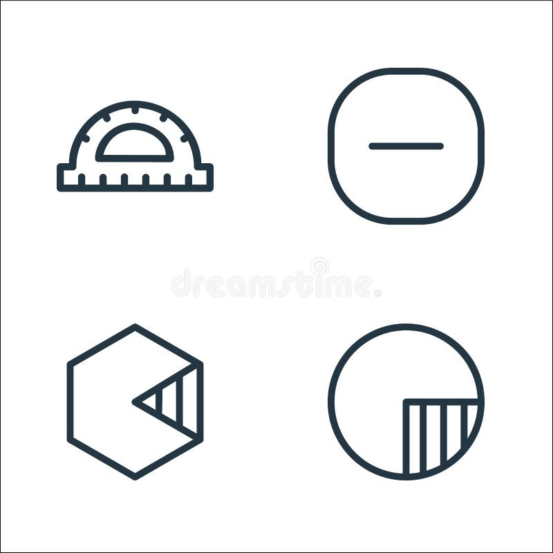 Mathematics Line Style Icon Stock Vector - Illustration of vector ...