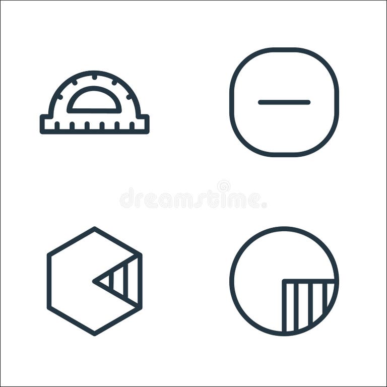 Mathematics Line Icons. Linear Set Stock Vector - Illustration of ...