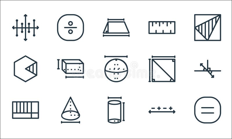 Mathematics Line Style Icon Stock Vector - Illustration of vector ...