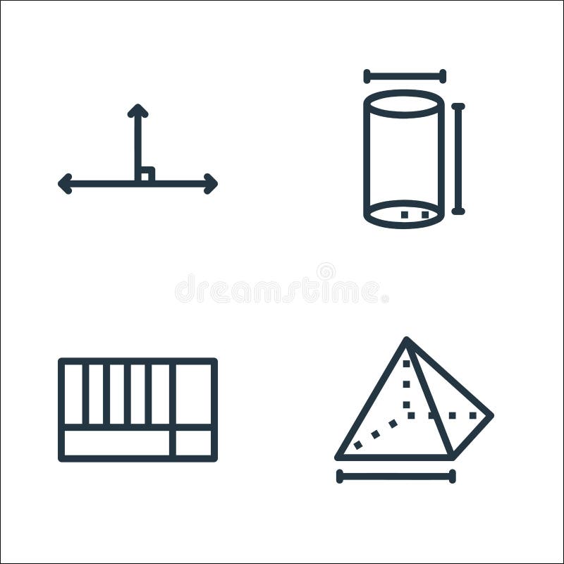 Mathematics Line Style Icon Stock Vector - Illustration of vector ...
