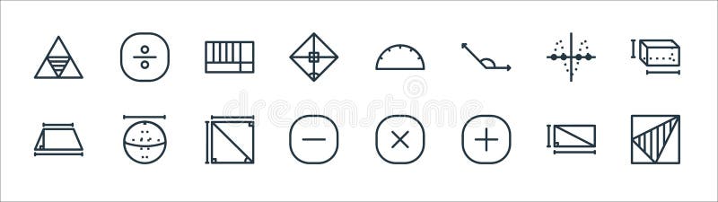 Mathematics Line Style Icon Stock Vector - Illustration of vector ...