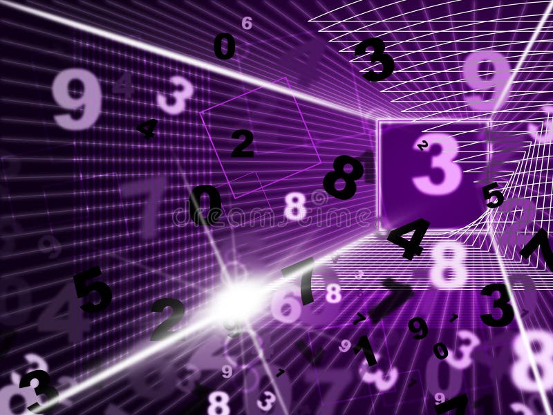 Mathematics Digital Indicates High Tec and Tech Stock Illustration ...