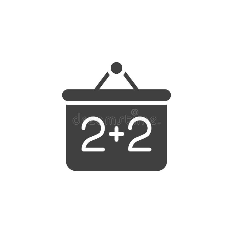 Mathematics Presentation Screen Vector Icon Stock Vector - Illustration ...