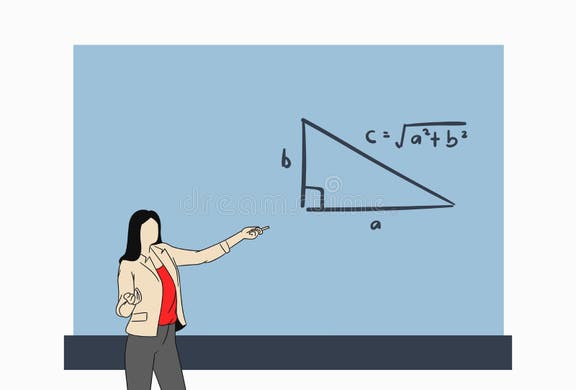 A mathematics professor stock illustration. Illustration of triangle ...