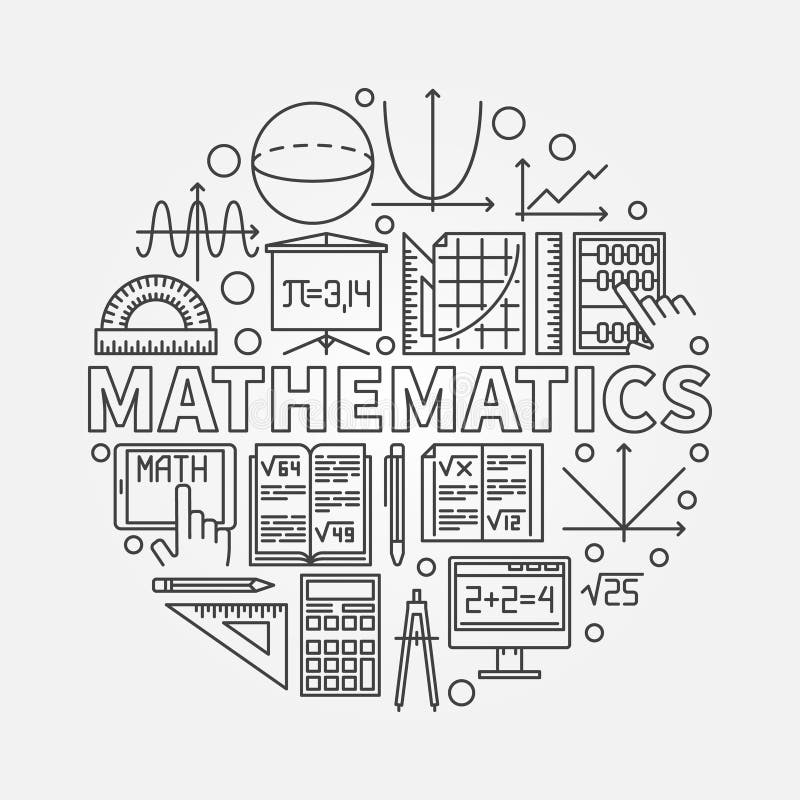 Mathematics Round Illustration Stock Vector - Illustration of math ...