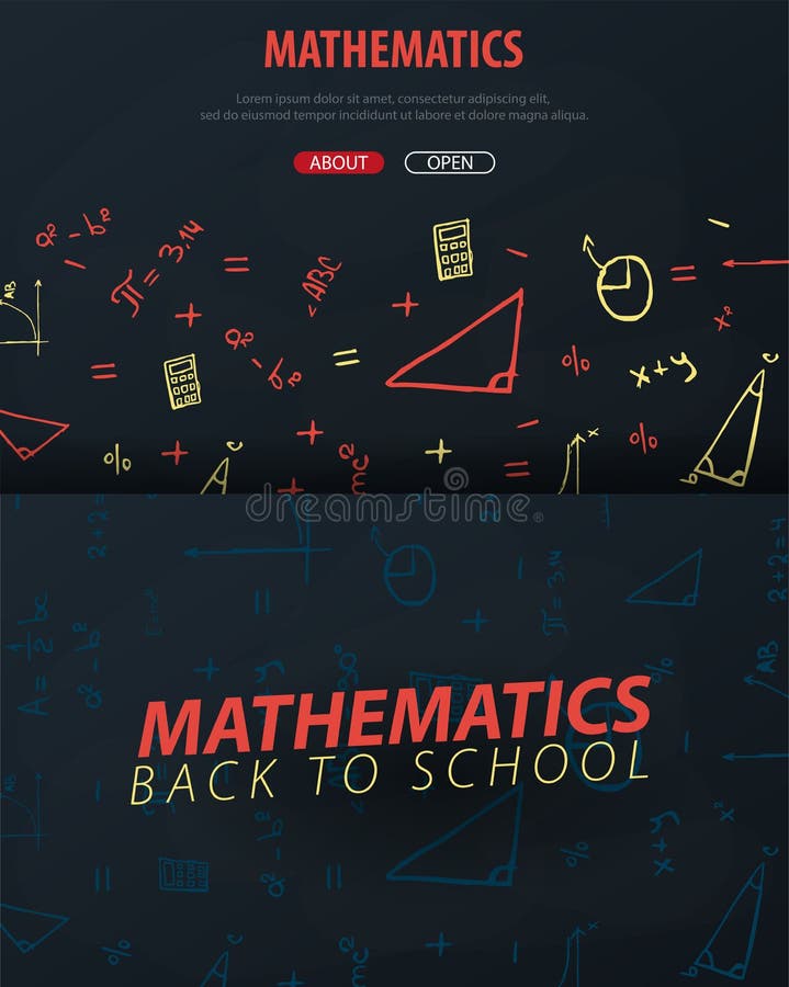 Mathematics Subject. Back To School Background. Education Banner. Stock ...