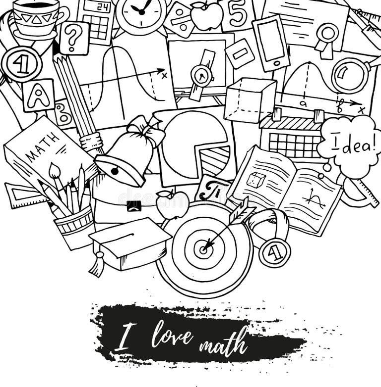 Mathematics Science Theme Hand Drawn Pattern Stock Illustrations – 86 ...