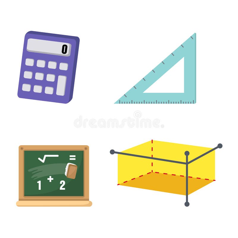 Mathematics set vector stock vector. Illustration of eraser - 44637273