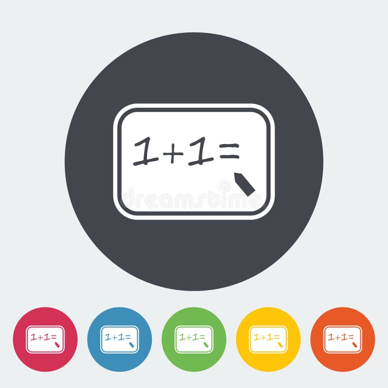 Mathematics icon flat stock vector. Illustration of chalk - 89293100