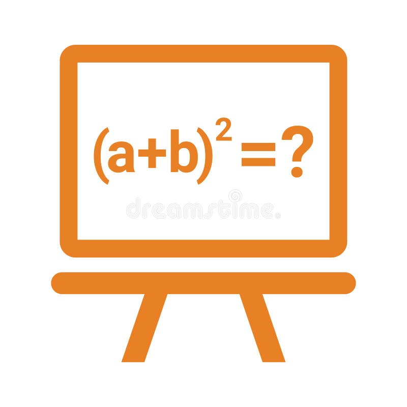 Mathematics, Solution, Concept Icon. Orange Vector Design Stock ...