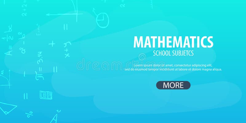 Mathematics Subject. Back To School Background. Education Banner. Stock ...