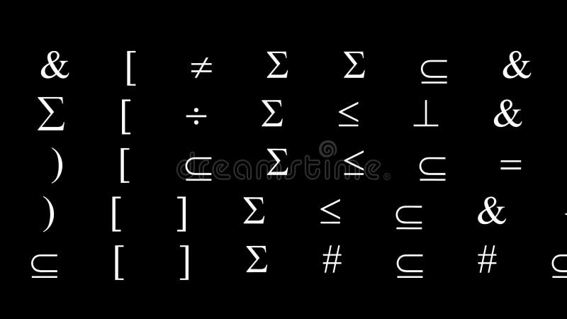 Mathematics Symbols Gird Moving Fast Animation Stock Video - Video of ...