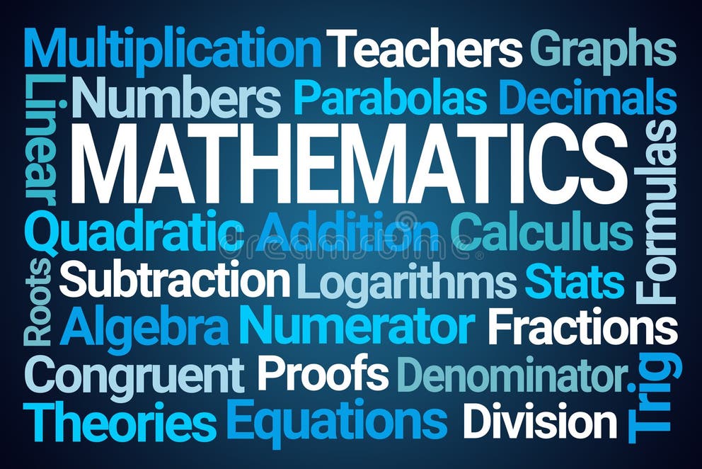 Mathematics Word Cloud stock illustration. Illustration of ...