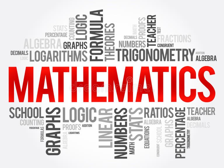 Mathematics Word Cloud Collage Stock Illustration - Illustration of ...