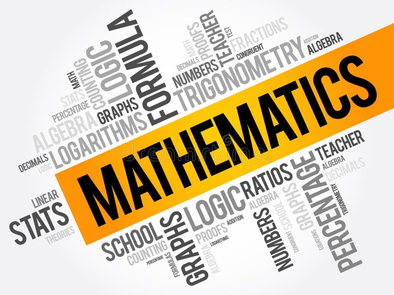 Mathematics Word Cloud Collage, Education Concept Stock Illustration ...
