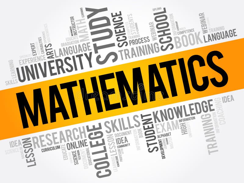 Mathematics Word Cloud Collage Stock Illustration - Illustration of ...