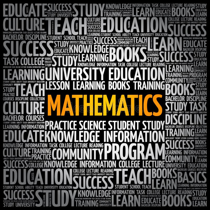 Mathematics Word Cloud Collage, Education Concept Background Stock ...