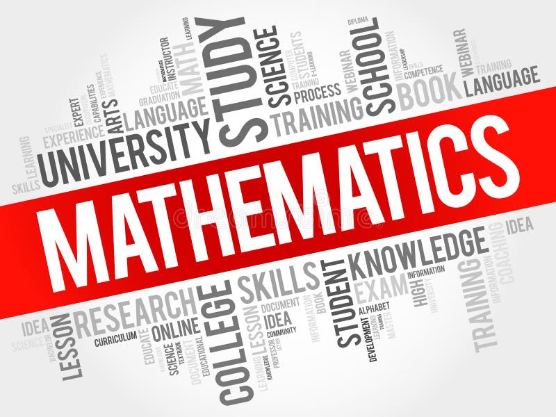 Mathematics Word Cloud Collage Stock Illustration - Illustration of ...