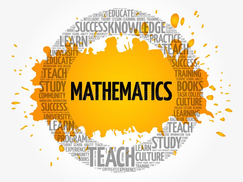 Mathematics Word Cloud Collage, Education Concept Stock Illustration ...