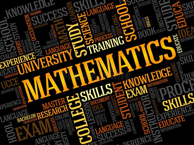 Mathematics Word Cloud Collage, Education Concept Background Stock ...