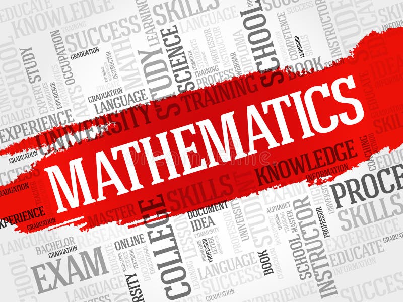 Mathematics Word Cloud Collage Stock Illustration - Illustration of ...