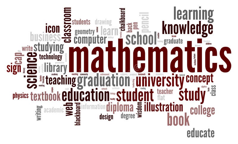 Mathematics word cloud stock illustration. Illustration of math - 124580489