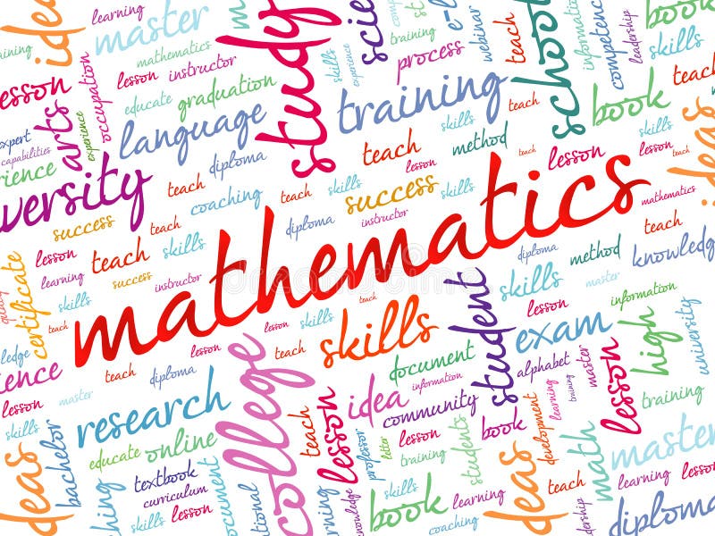 Mathematics word cloud stock illustration. Illustration of lesson ...