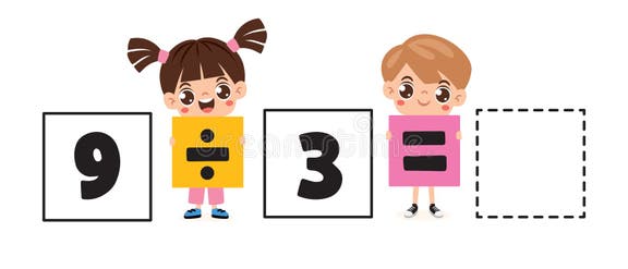 Mathematics Worksheet for Four Operations Stock Illustration ...