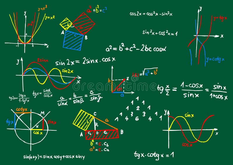 Mathematik vektor abbildung. Illustration von umkreis - 12100532