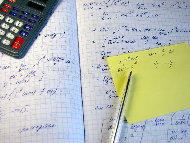 Mathematische Berechnung stockbild. Bild von person, feder - 49764643