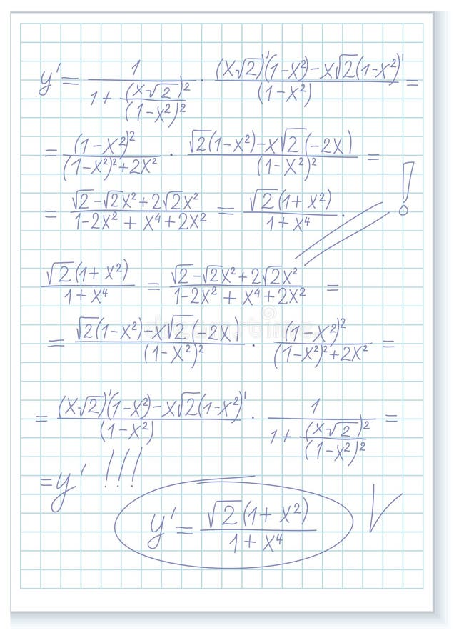 Mathematische Formeln vektor abbildung. Illustration von gekritzel ...