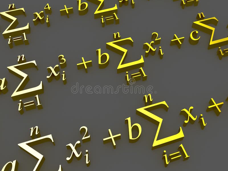 Mathematische Formeln stock abbildung. Illustration von mathematisch ...