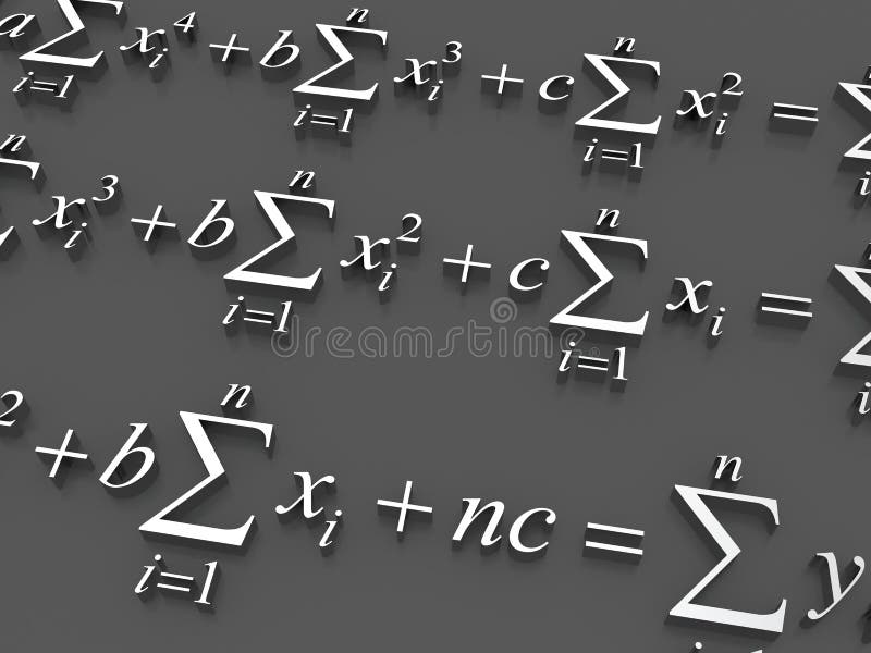 Mathematische Formeln stock abbildung. Illustration von professor ...