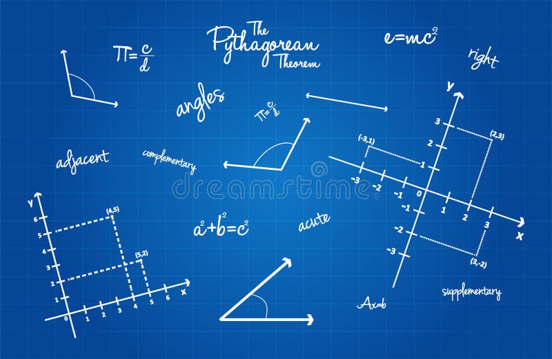 Mathematische Geometrie-Zeichen Vektor Abbildung - Illustration von ...