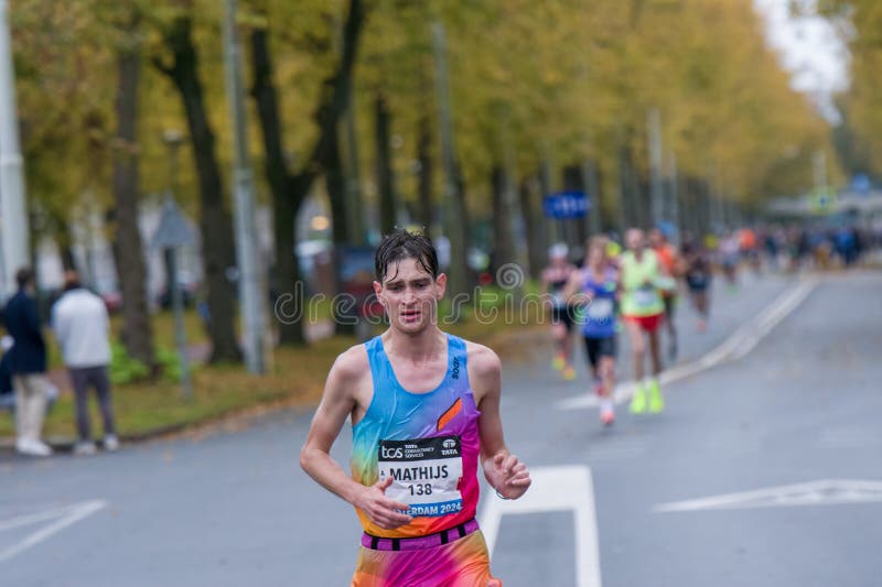 Mathijs Kikken at the TCS Amsterdam Marathon at Amsterdam the ...