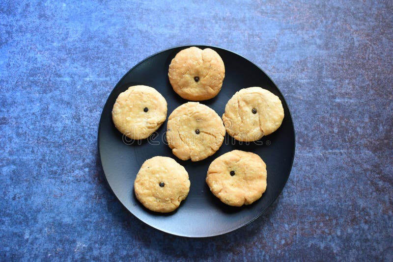 Mathri snack stock photo. Image of brown, homemade, india - 255627048