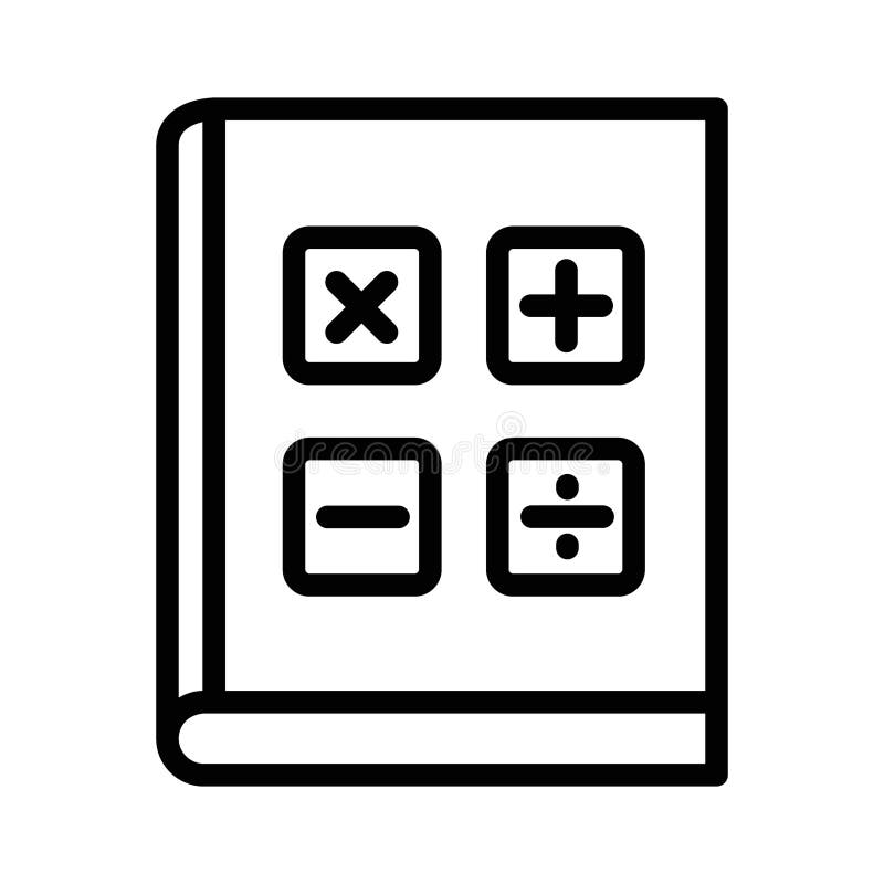 Maths Book Icon Design in Filled and Outlined Style Stock Vector ...