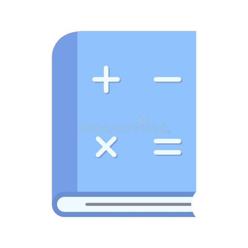 Maths Book Icon Image. stock vector. Illustration of education - 284234323